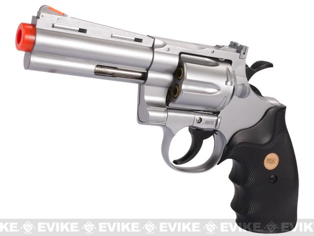 UHC Cobra Heavy Weight Gas Powered Revolver (Length: 4" / Silver with ...