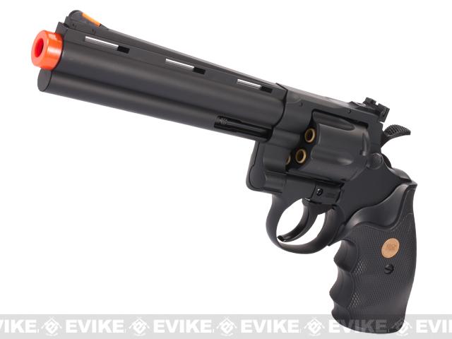 z UHC / TSD Heavy Weight 6" Airsoft Gas Revolver - Black / Black ...