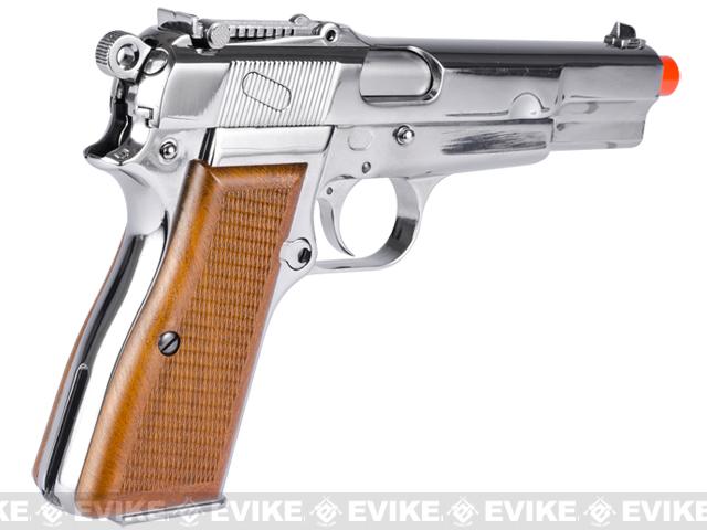 WE-Tech P35 "Hi-Power" Gas Blowback Airsoft Pistol (Color: Chrome ...