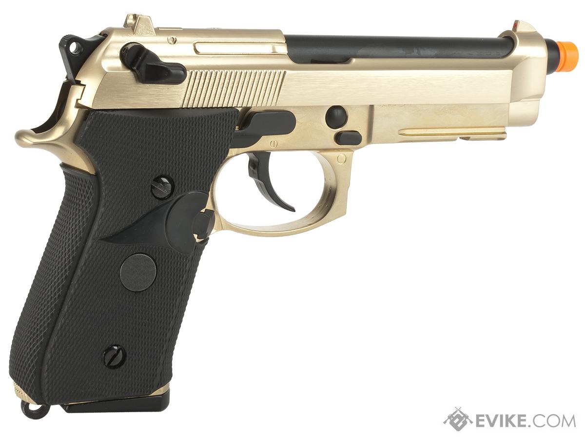 WE-Tech M9A1 Full Metal Gas Blowback Pistol 24k (Color: Gold), Airsoft ...