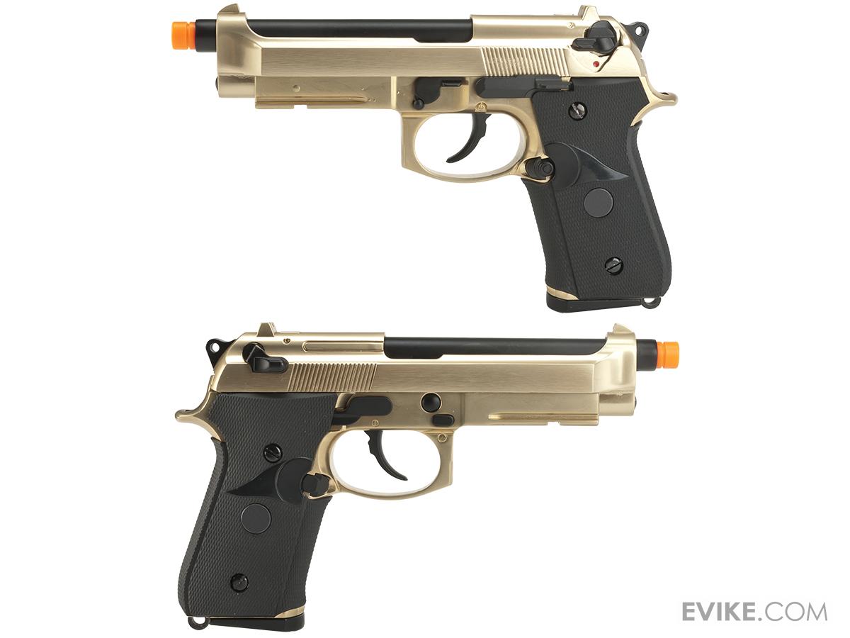 WE-Tech M9A1 Full Metal Gas Blowback Pistol 24k (Color: Gold), Airsoft Guns, Gas Airsoft Pistols ...