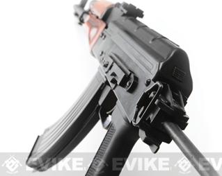 GHK Full Metal AKMS Airsoft GBB Rifle with Real Wood Handguard and Steel Folding Stock, GHK ...