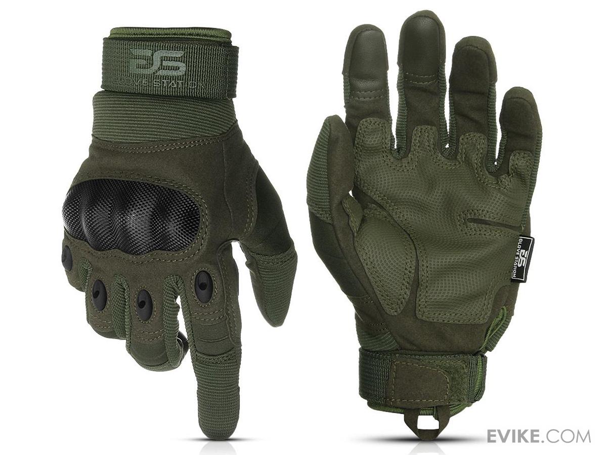 Glove Station "The Combat" Hard Knuckle Full Finger Tactical Gloves ...