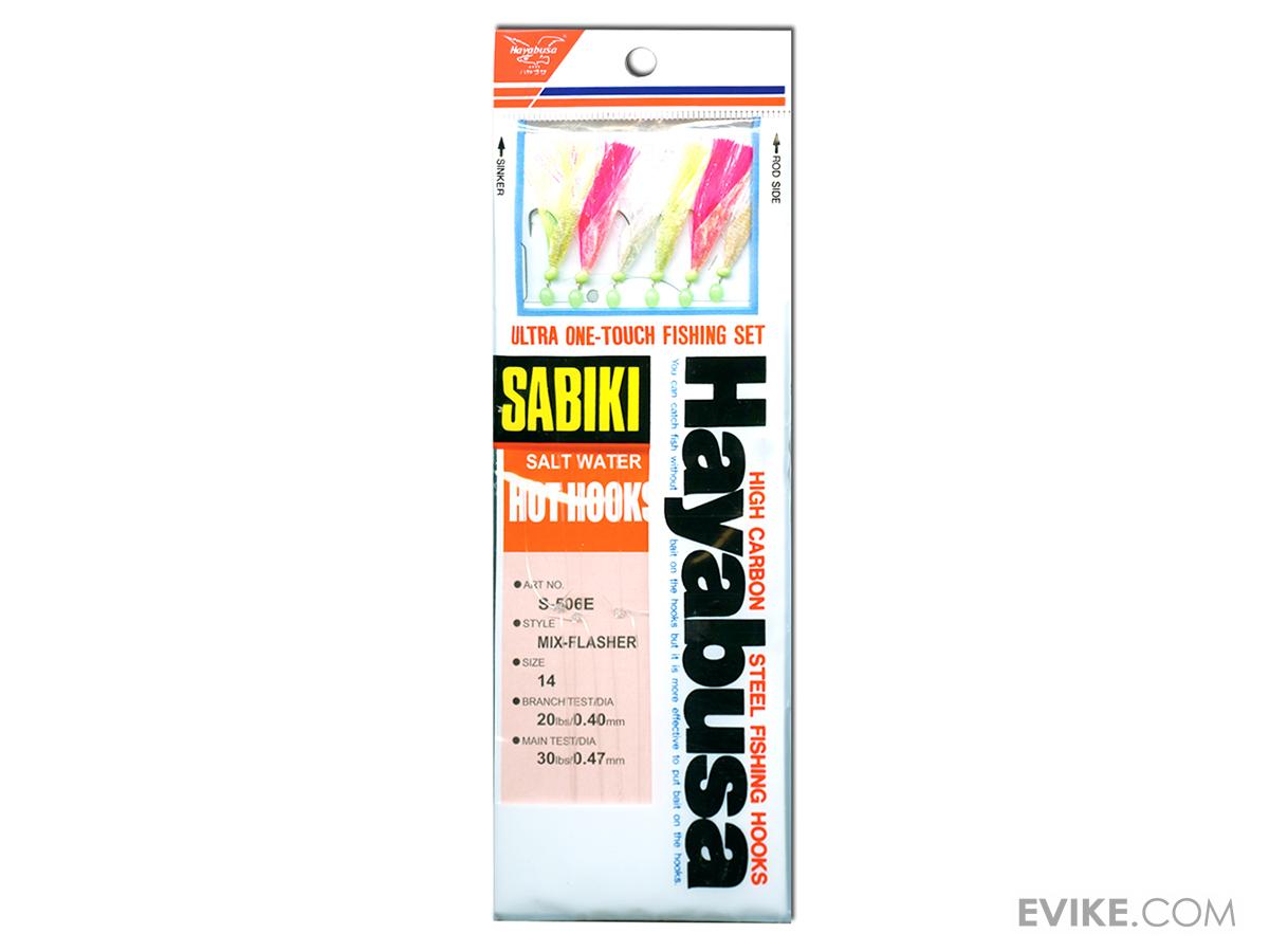 Hayabusa Fishing Mix-Flasher & Mackerel Fish Skin 6 Hook Sabiki Rig ...