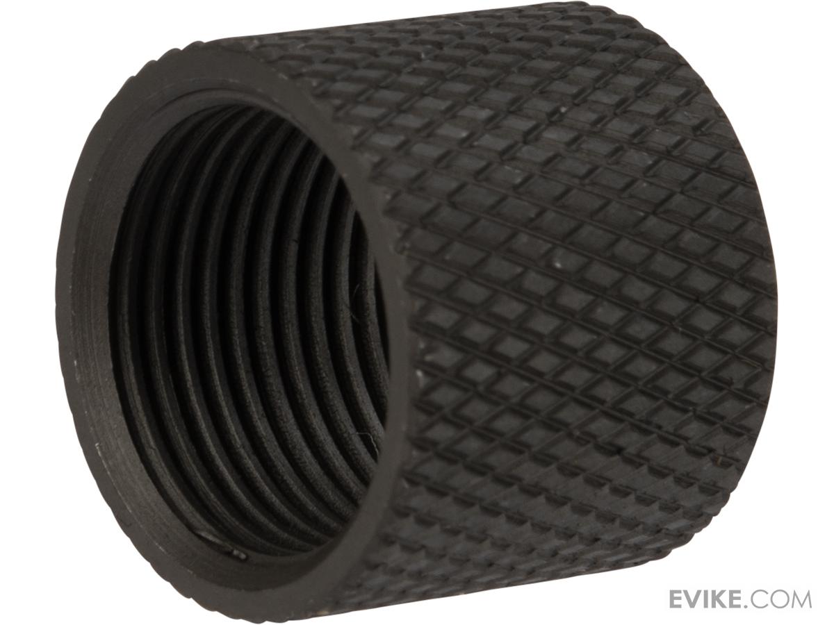 Vaultac CNC Cut Knurled Thread Protector Cap - Black (14mm Positive ...