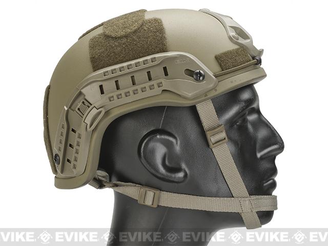 Matrix MICH 2001 Fiberglass Airsoft Helmet w/ NVG Mount & Side Rail ...