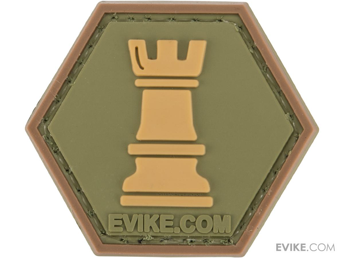 "Operator Profile PVC Hex Patch" Chess Series (Piece: Rook / OD Green ...