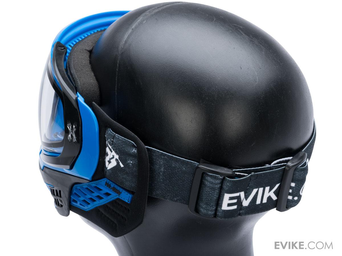 HK Army KLR Full Face Mask w/ Evike.com Headband (Color: Cobalt / Clear ...