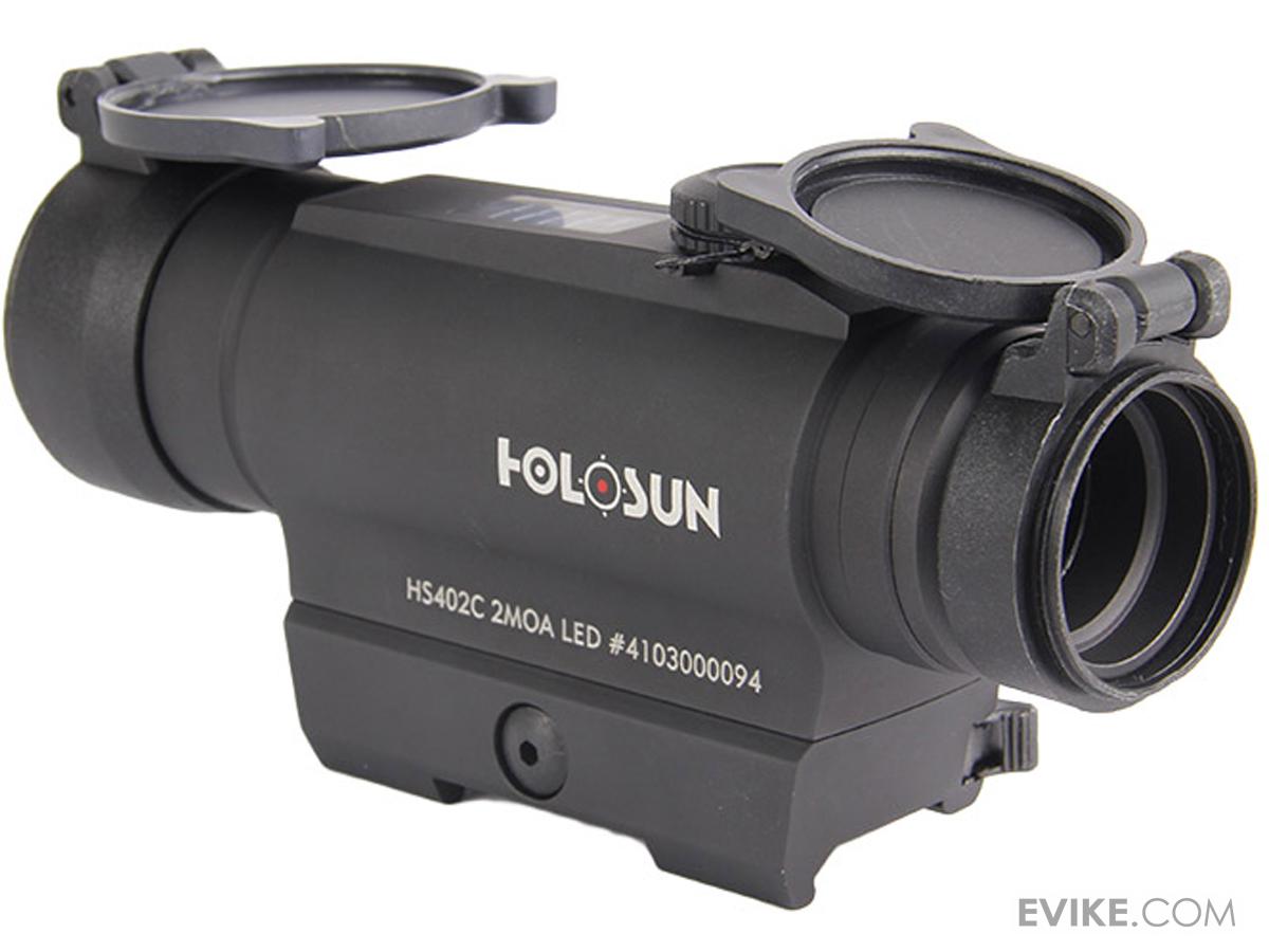 HOLOSUN HS402C Solar Power 30mm Tube Red Dot Sight w/ Low Mount & AR ...