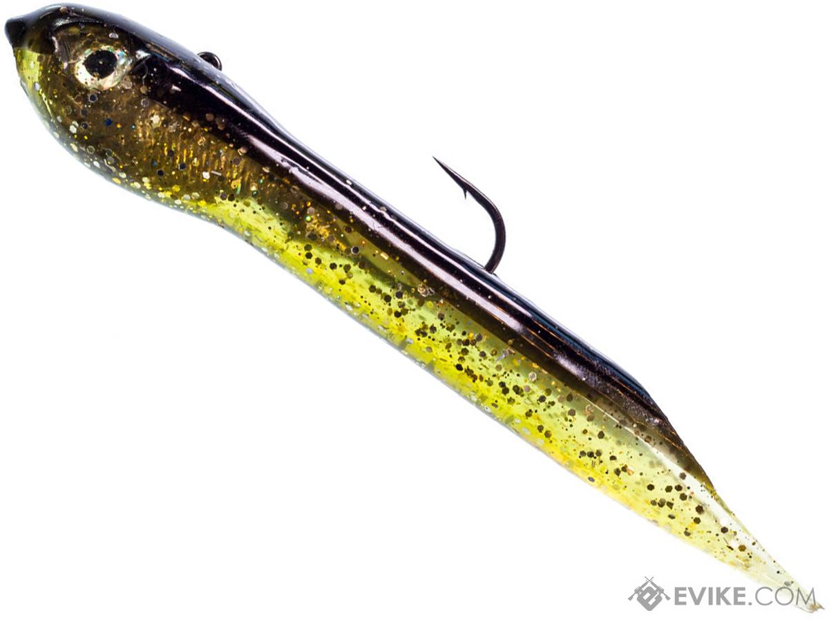 Hook Up Baits Handcrafted Soft Fishing Jigs (Color: Black Gold / 8" / 3 ...