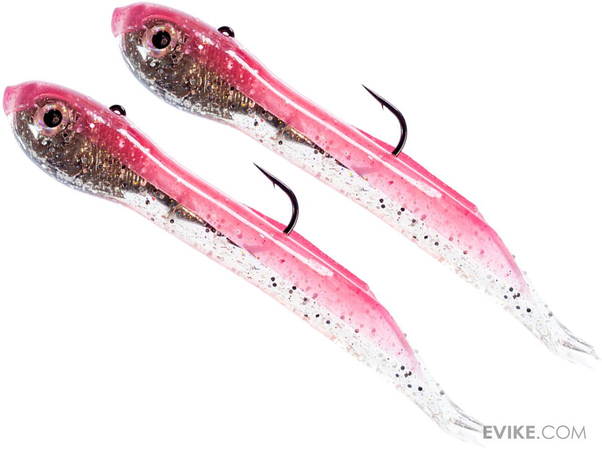 Hook Up Baits Handcrafted Soft Fishing Jigs (Color: Pink Silver / 4 ...