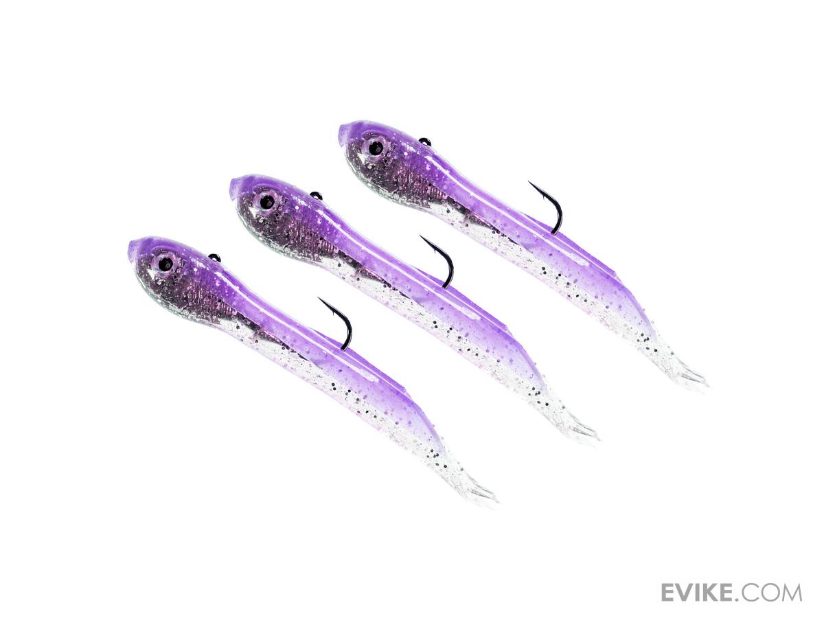 Hook Up Baits Handcrafted Soft Fishing Jigs (Color: Purple Silver / 2 ...
