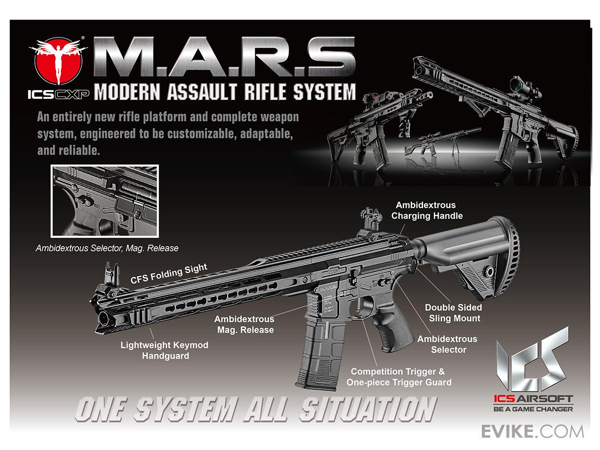 ICS CXP-MARS Full Metal DMR Airsoft AEG (Color: Black), Airsoft Guns ...