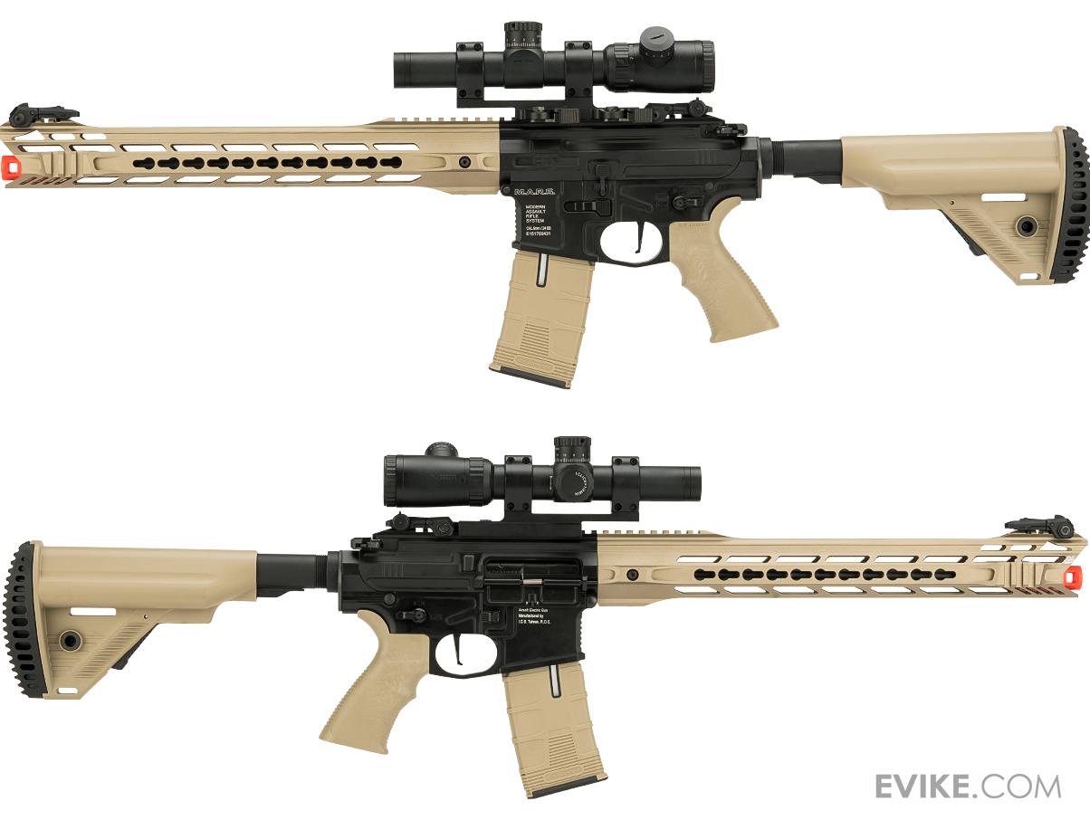 ICS CXP-MARS Full Metal Komodo Airsoft AEG Rifle (Color: Black / Tan ...