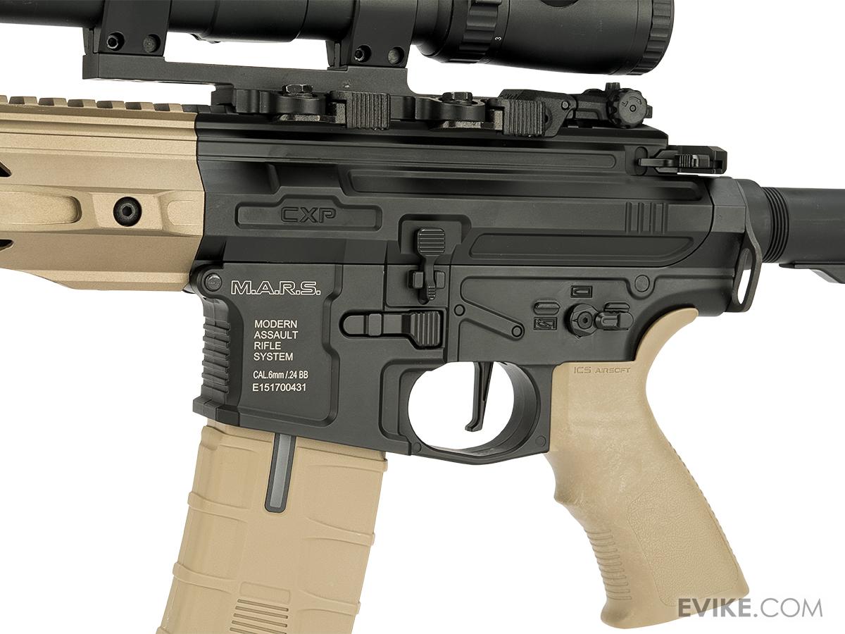 ICS CXP-MARS Full Metal Komodo Airsoft AEG Rifle (Color: Black / Tan ...