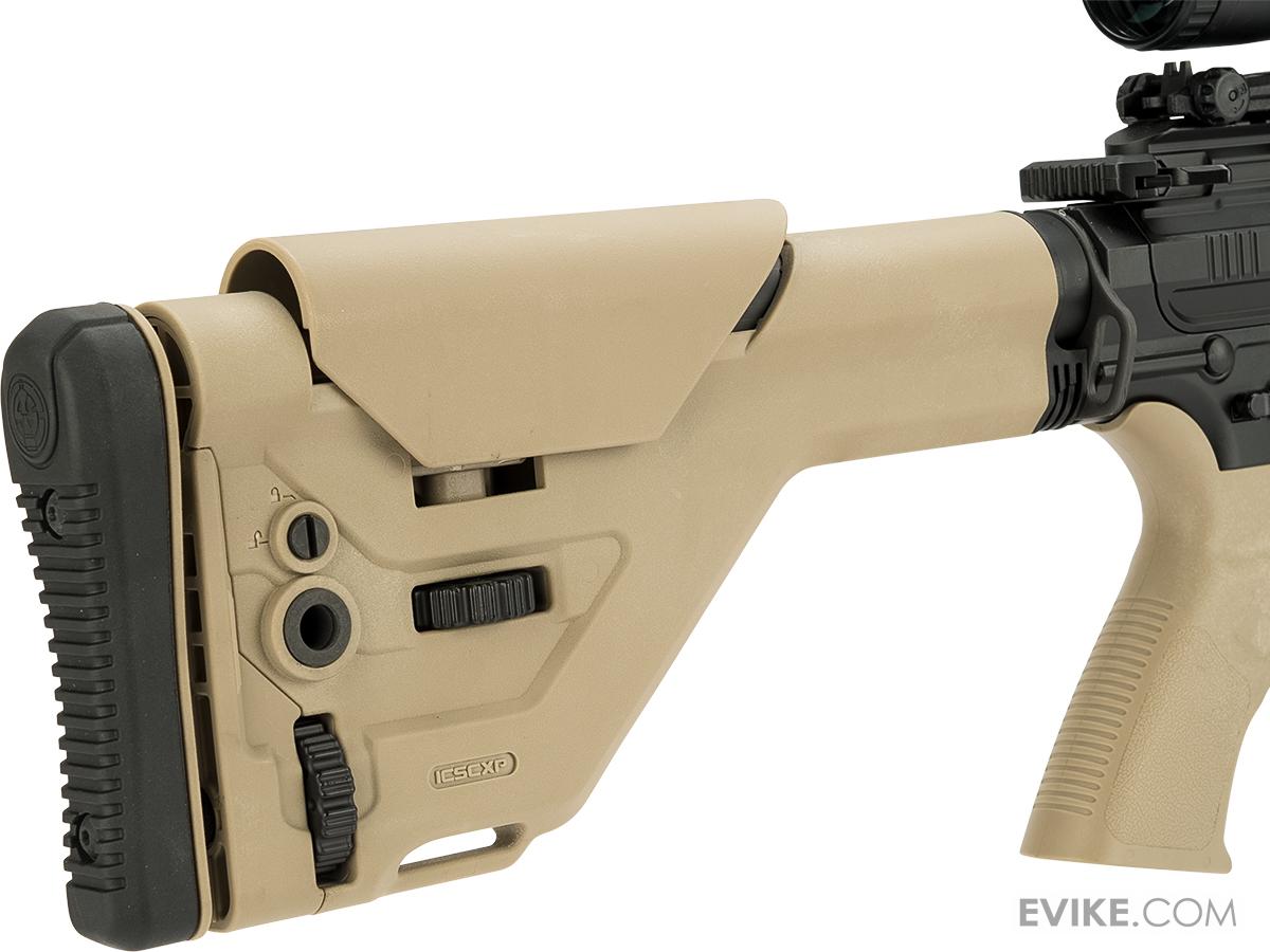 ICS CXP-MARS Full Metal DMR Airsoft AEG (Color: Black / Tan), Airsoft ...