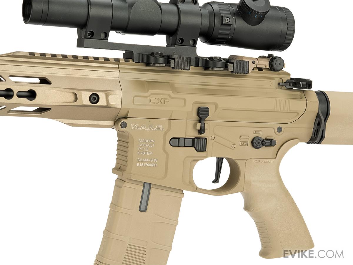 ICS CXP-MARS Full Metal DMR Airsoft AEG (Color: Tan), Airsoft Guns ...
