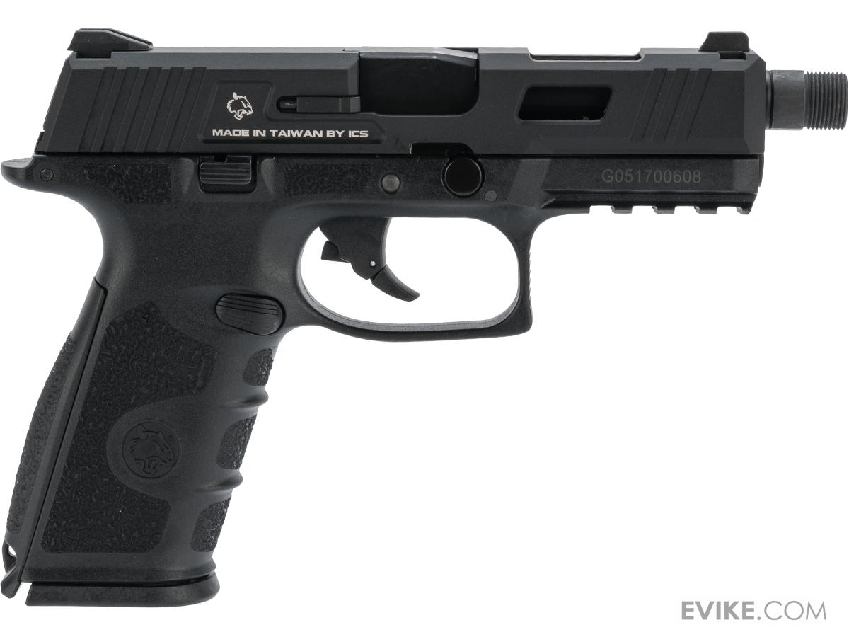 ICS BLE-XFG Ambidextrous Airsoft Gas Blowback Pistol (Color: Black ...