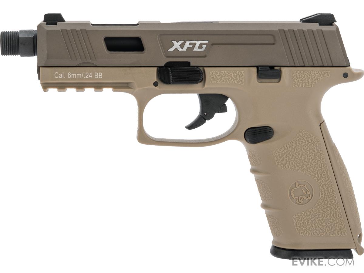 ICS BLE-XFG Ambidextrous Airsoft Gas Blowback Pistol (Color: Tan ...