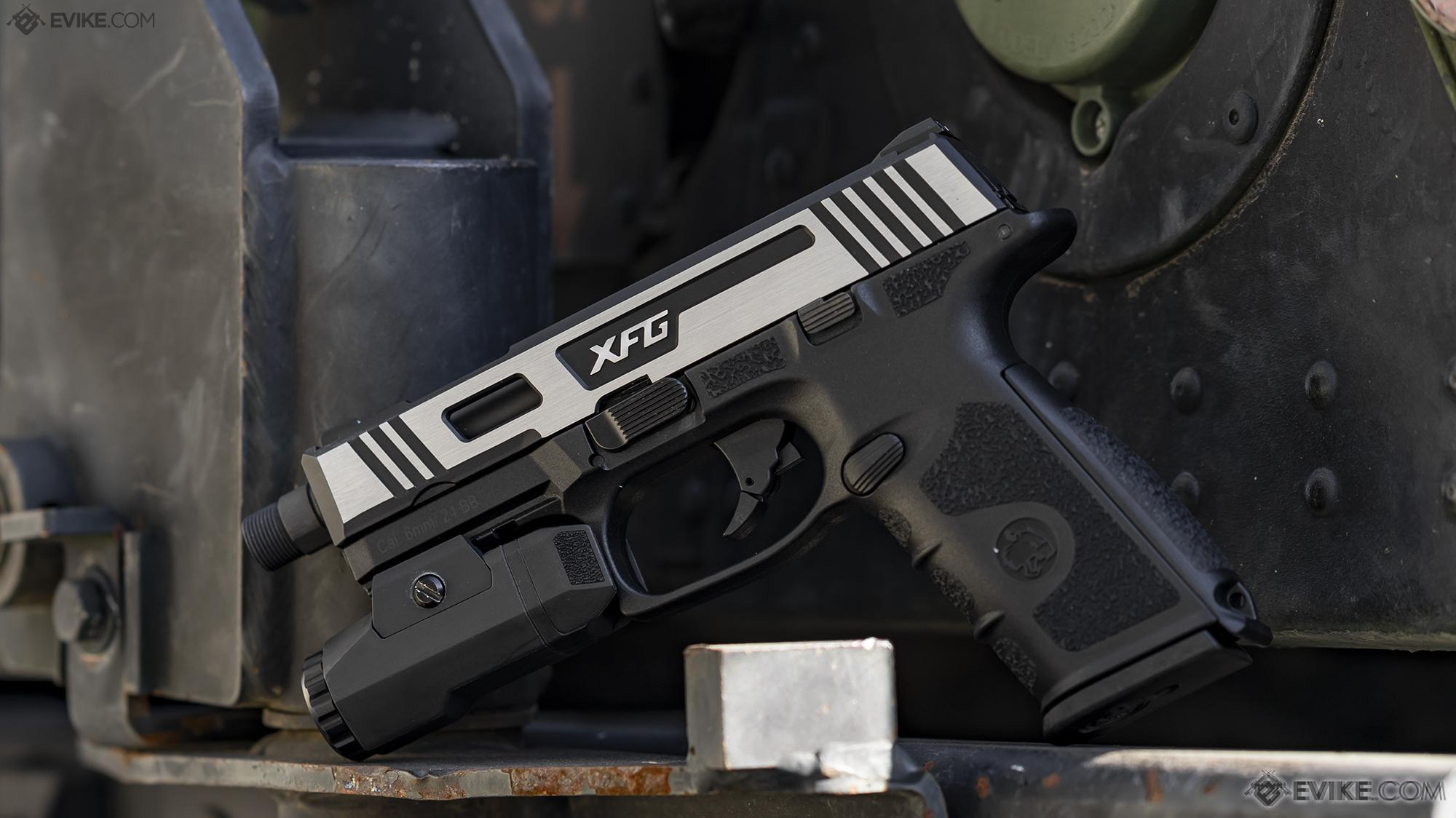 ICS BLE-XFG Ambidextrous Airsoft Gas Blowback Pistol (Color: Black ...