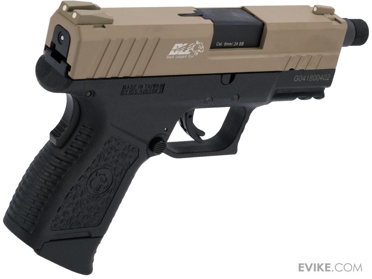 ICS BLE-XPD Ambidextrous Airsoft Gas Blowback Pistol (Color: Tan Slide ...