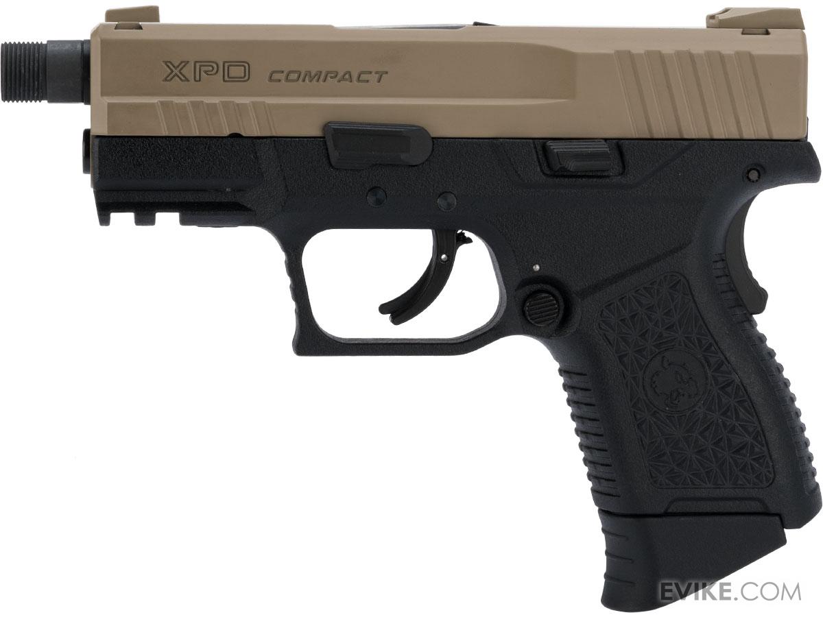 ICS BLE-XPD Ambidextrous Airsoft Gas Blowback Pistol (Color: Tan Slide ...