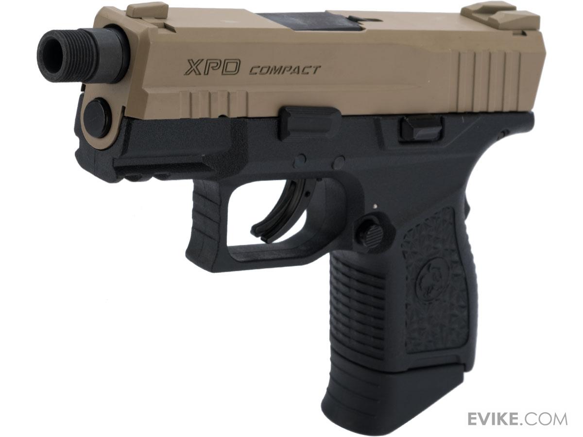 ICS BLE-XPD Ambidextrous Airsoft Gas Blowback Pistol (Color: Tan Slide ...