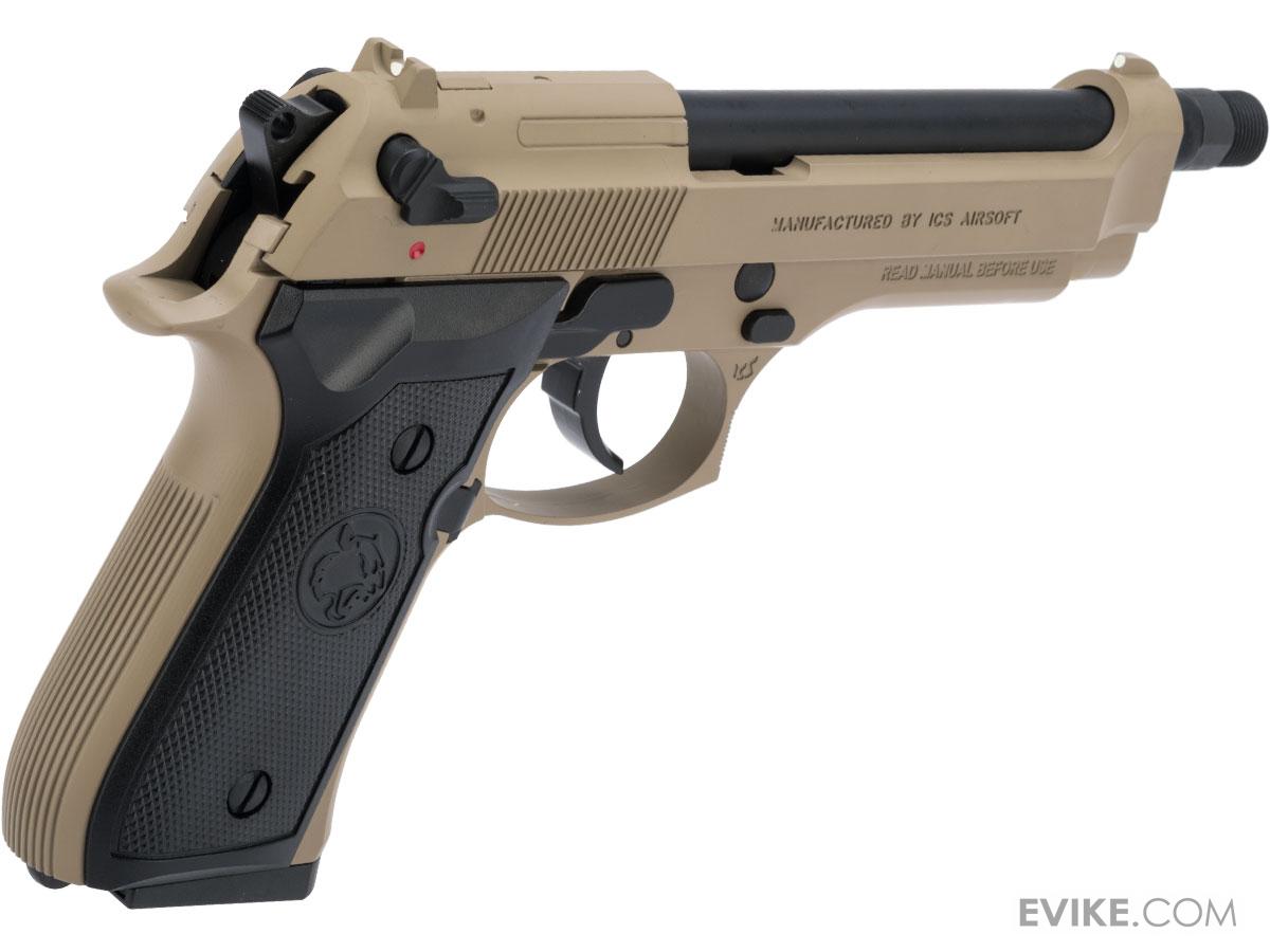 ICS BLE BM9 Gas Blowback Airsoft Pistol (Color: Tan), Airsoft Guns, Gas ...