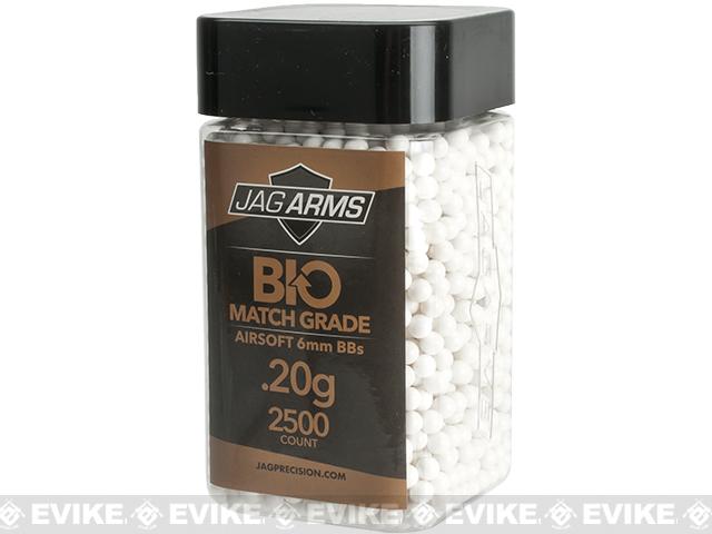 JAG Armament Biodegradable Match Grade 6mm Airsoft BBs (Weight: 0.20g / 2500 Rounds / White ...