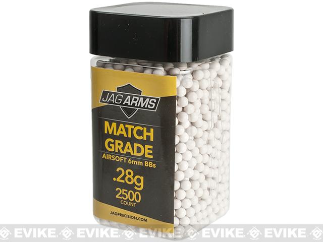 JAG Armament Match Grade 6mm Airsoft BBs (Weight: 0.28g / 2500 Rounds / White), Accessories ...
