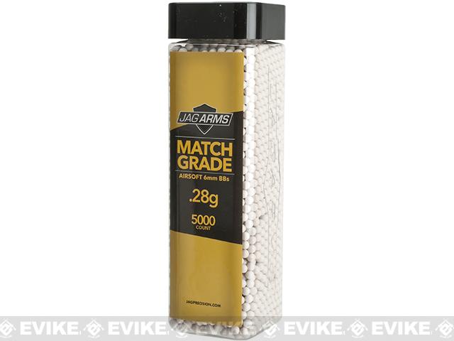 JAG Armament Match Grade 6mm Airsoft BBs (Weight: 0.28g / 5000 Rounds / White), Accessories ...
