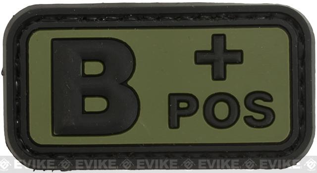 "B Positive" PVC Patch - Green, Tactical Gear/Apparel, Patches - Evike.com Airsoft Superstore