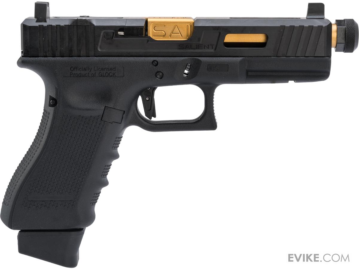 EMG / Elite Force Fully Licensed SAI Tier 1 GLOCK 17 Gen. 4 Gas Blowback Airsoft Pistol, Airsoft ...