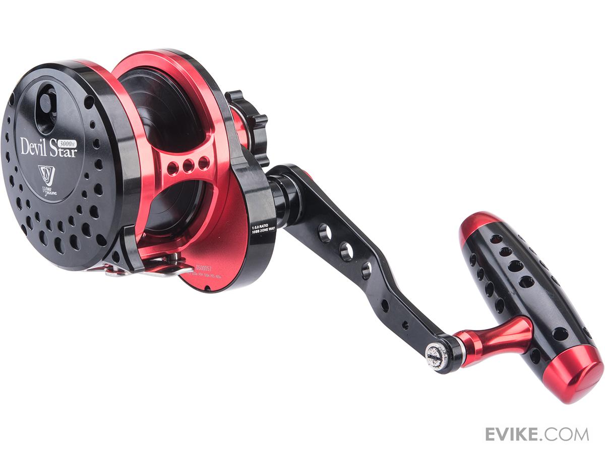 Jigging Master Wiki Devil Star Twin-Drag Fishing Reel (Model: 3000H / Black-Red / Left Hand ...