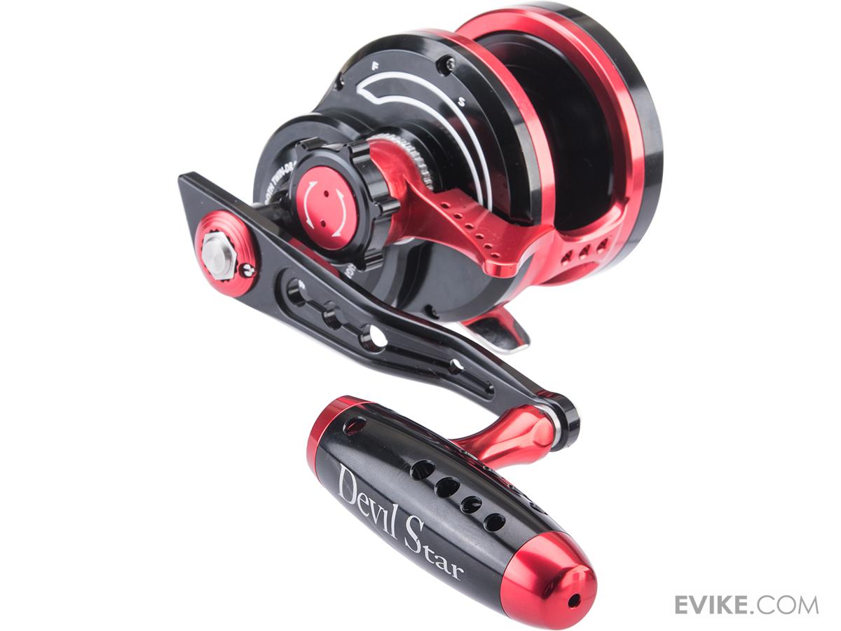 Jigging Master Wiki Devil Star Twin-Drag Fishing Reel (Model: 3000H / Black-Red / Left Hand ...