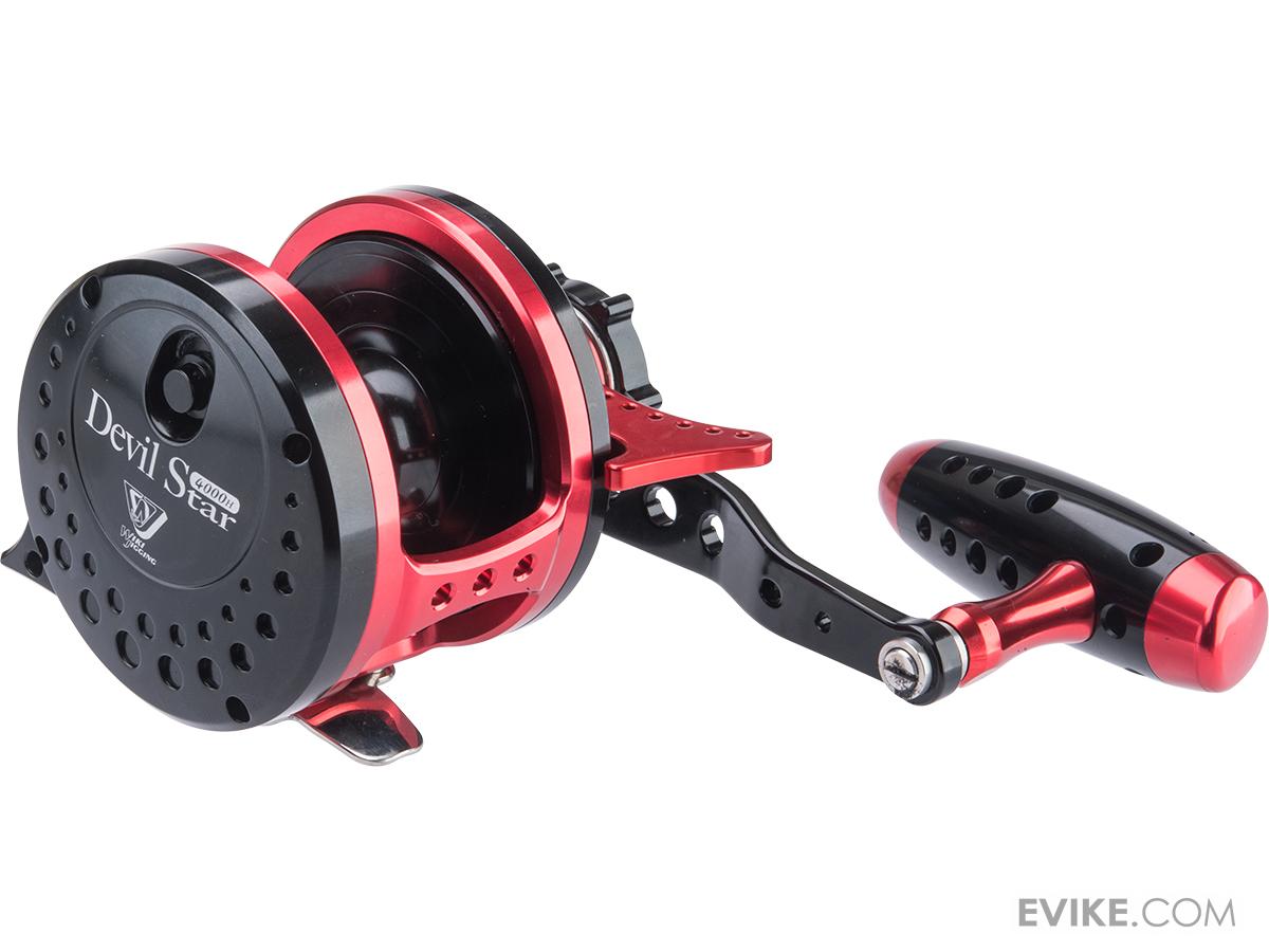 Jigging Master Wiki Devil Star Twin-Drag Fishing Reel (Model: 4000H / Black-Red / Right Hand ...