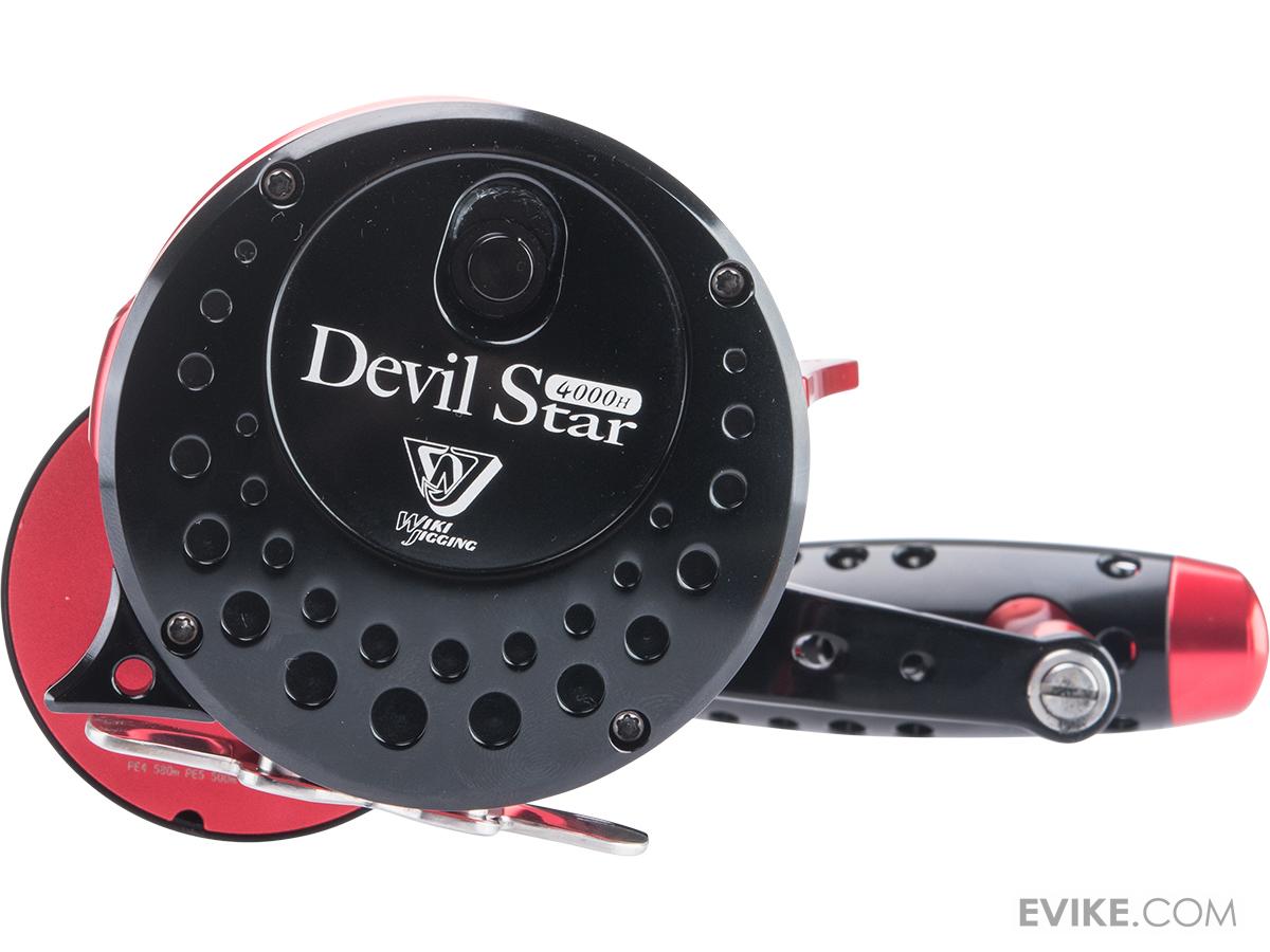 Jigging Master Wiki Devil Star Twin-Drag Fishing Reel (Model: 4000H / Black-Red / Right Hand ...