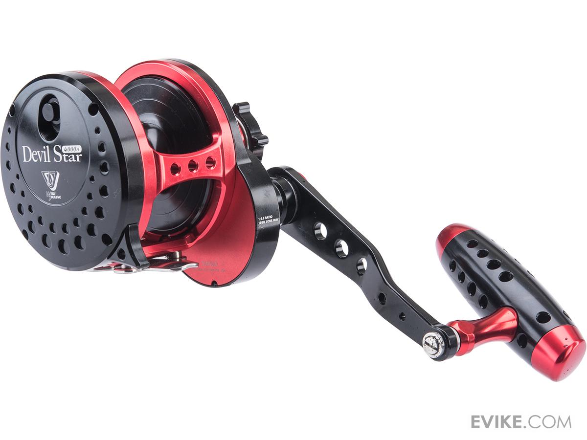 Jigging Master Wiki Devil Star Twin-Drag Fishing Reel (Model: 4000H / Black-Red / Left Hand ...