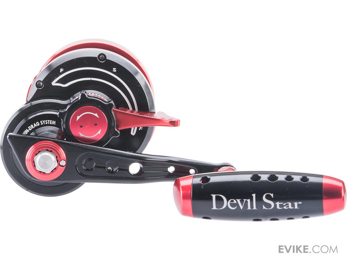 Jigging Master Wiki Devil Star Twin-Drag Fishing Reel (Model: 4000H / Black-Red / Left Hand ...