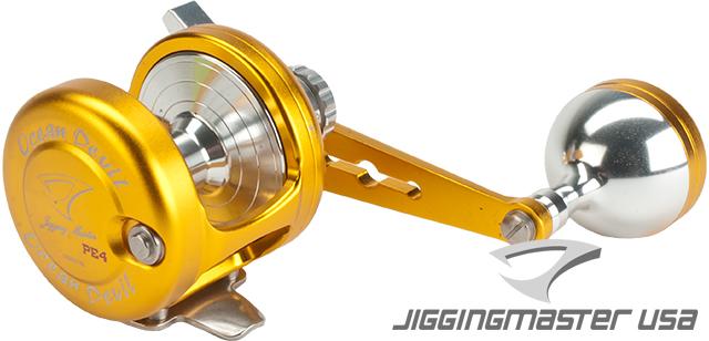Jigging Master Ocean Devil Fishing Reel - Gold / Silver (Size: PE4 ...