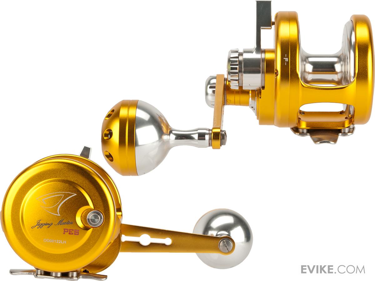 Jigging Master Ocean Devil Fishing Reel - Gold / Silver (Size: PE5 Left ...