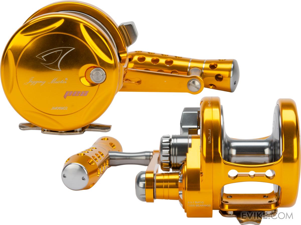 Jigging Master Power Spell Fishing Reel (Color: Gold-Grey / PE8 / Right ...