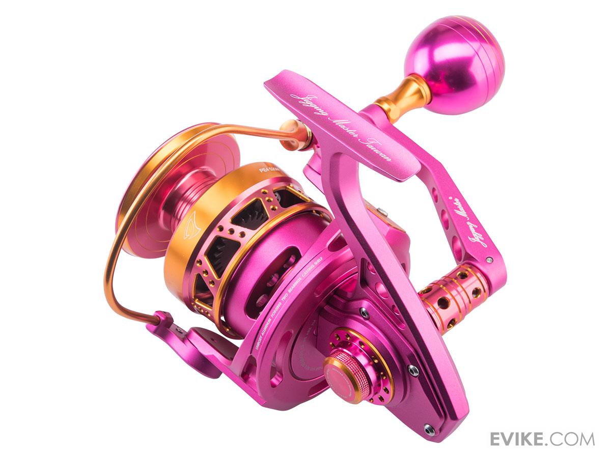 Jigging Master Monster Game Spinning Fishing Reel w/ Round Knob (Model: 8000XH-16000S / Pink ...