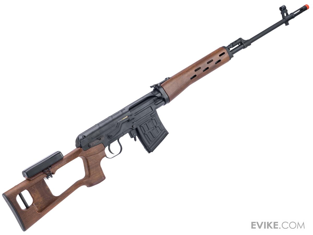 King Arms CO2 Powered High Power SVD Airsoft Sniper Rifle w/ Faux Wood ...