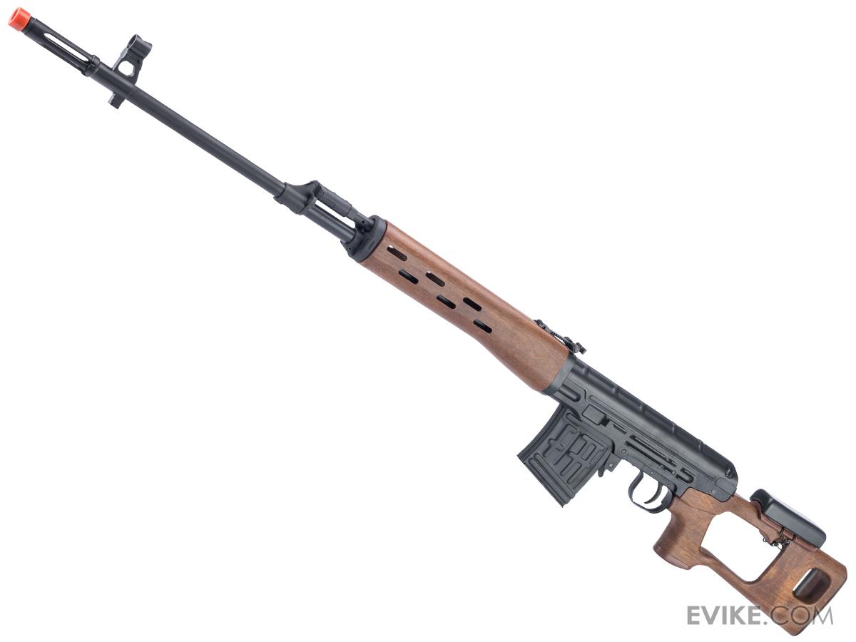 King Arms CO2 Powered High Power SVD Airsoft Sniper Rifle w/ Faux Wood ...