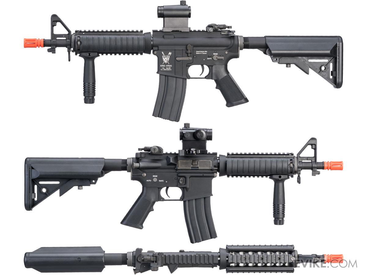 King Arms Full Metal M4 CQB Airsoft AEG Rifle w/ Advanced MOSFET ...