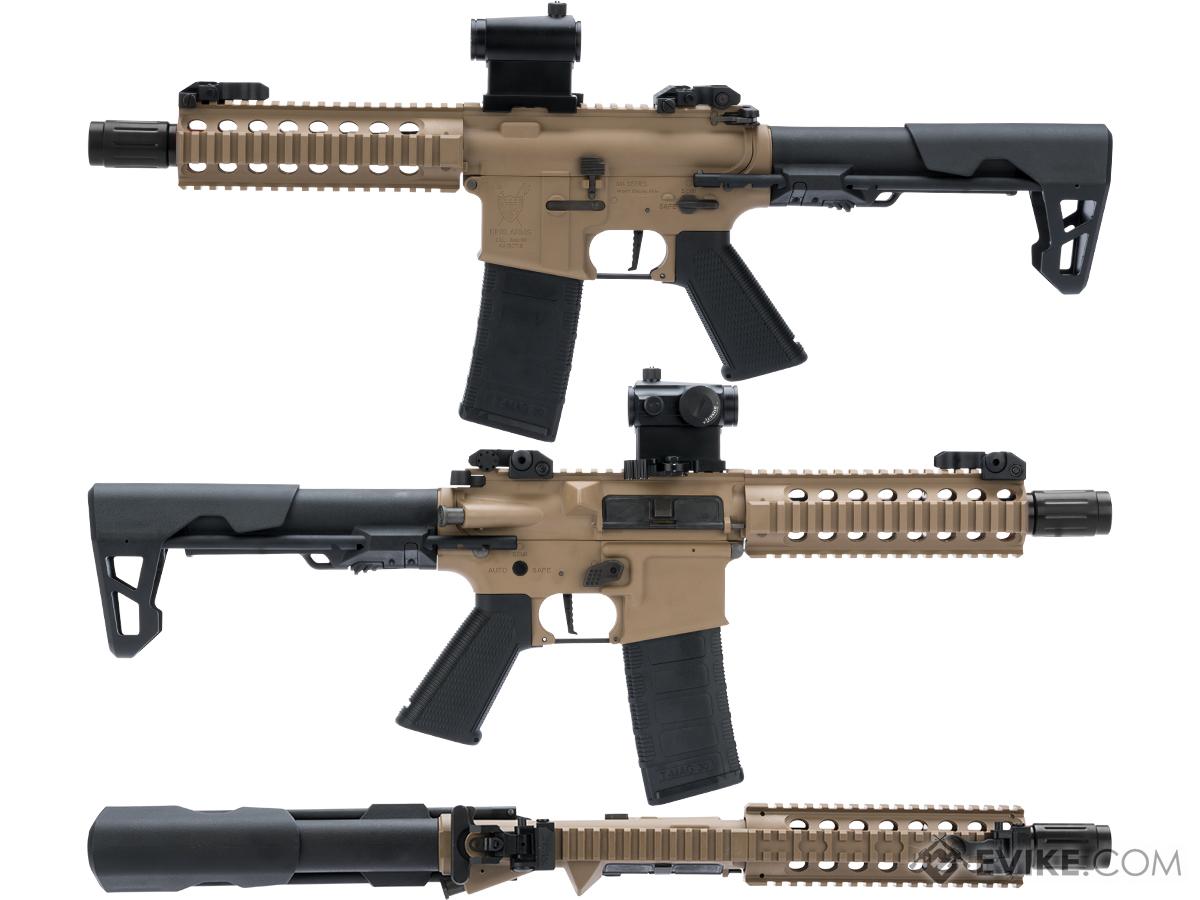 King Arms M4 PDW SBR Airsoft AEG Rifle (Color: Desert Earth / Long ...