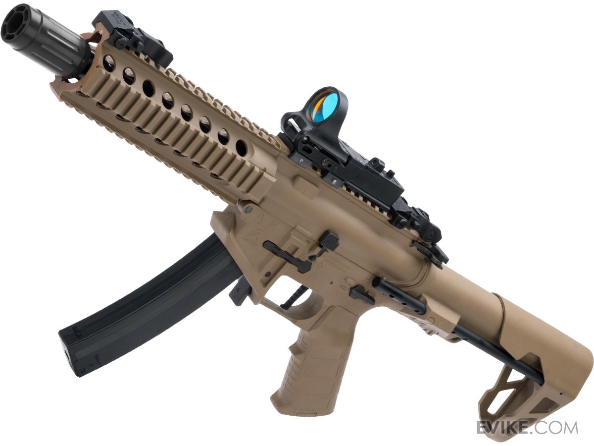 King Arms PDW 9mm SBR Airsoft AEG Rifle (Color: Desert Earth / Long ...