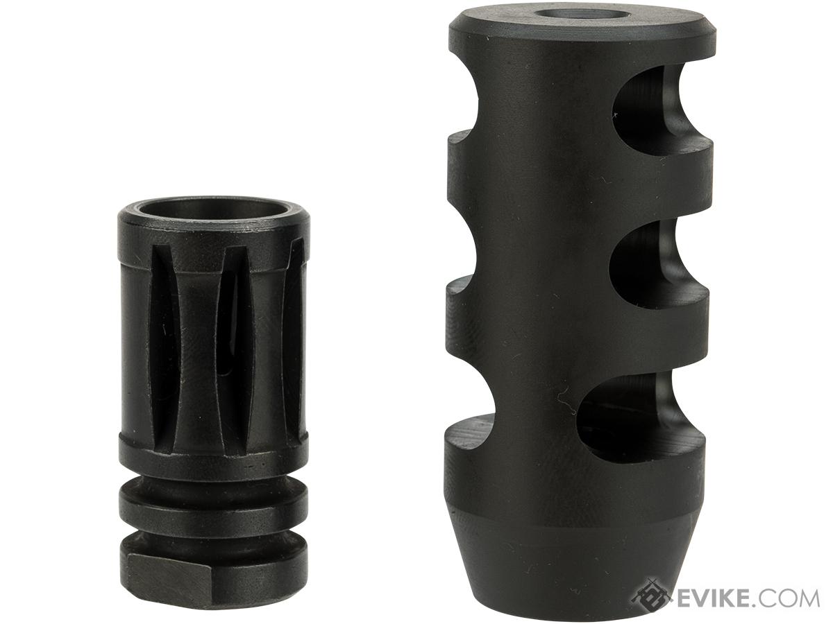 King Arms Steel Tactical Round Flash Hider (Thread: 14mm Negative ...