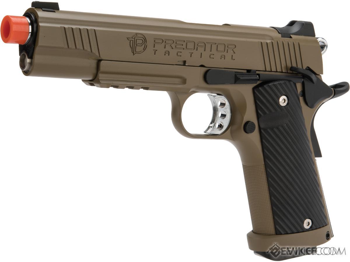 Predator Tactical Iron Shrike Gas Blowback 1911 Pistol by King Arms ...